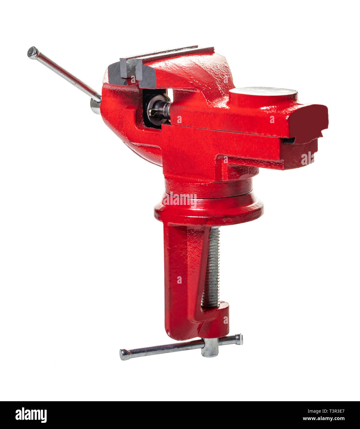 new vise closeup on white isolated background Stock Photo - Alamy