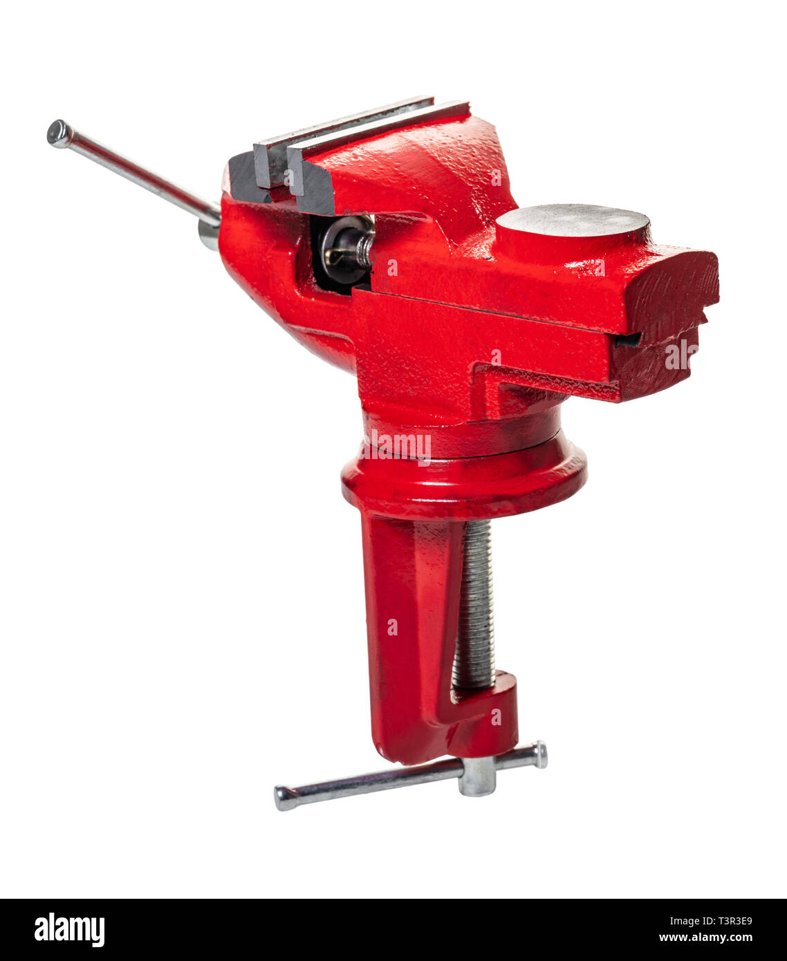 new vise closeup on white isolated background Stock Photo - Alamy
