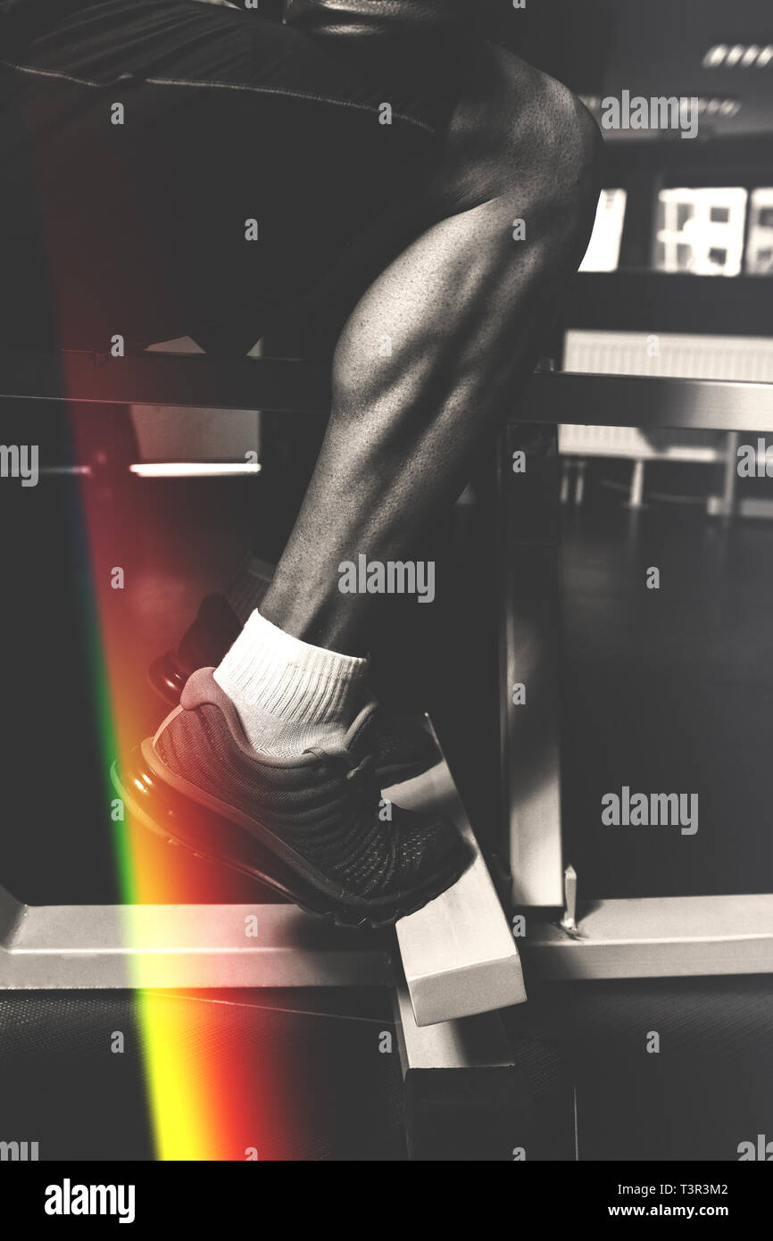 Calf muscle bodybuilder body hi-res stock photography and images - Alamy