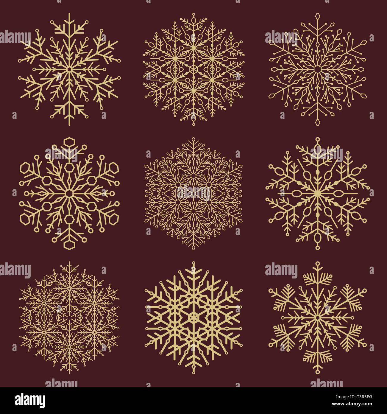 Set of Vector Snowflakes Stock Vector Image & Art - Alamy