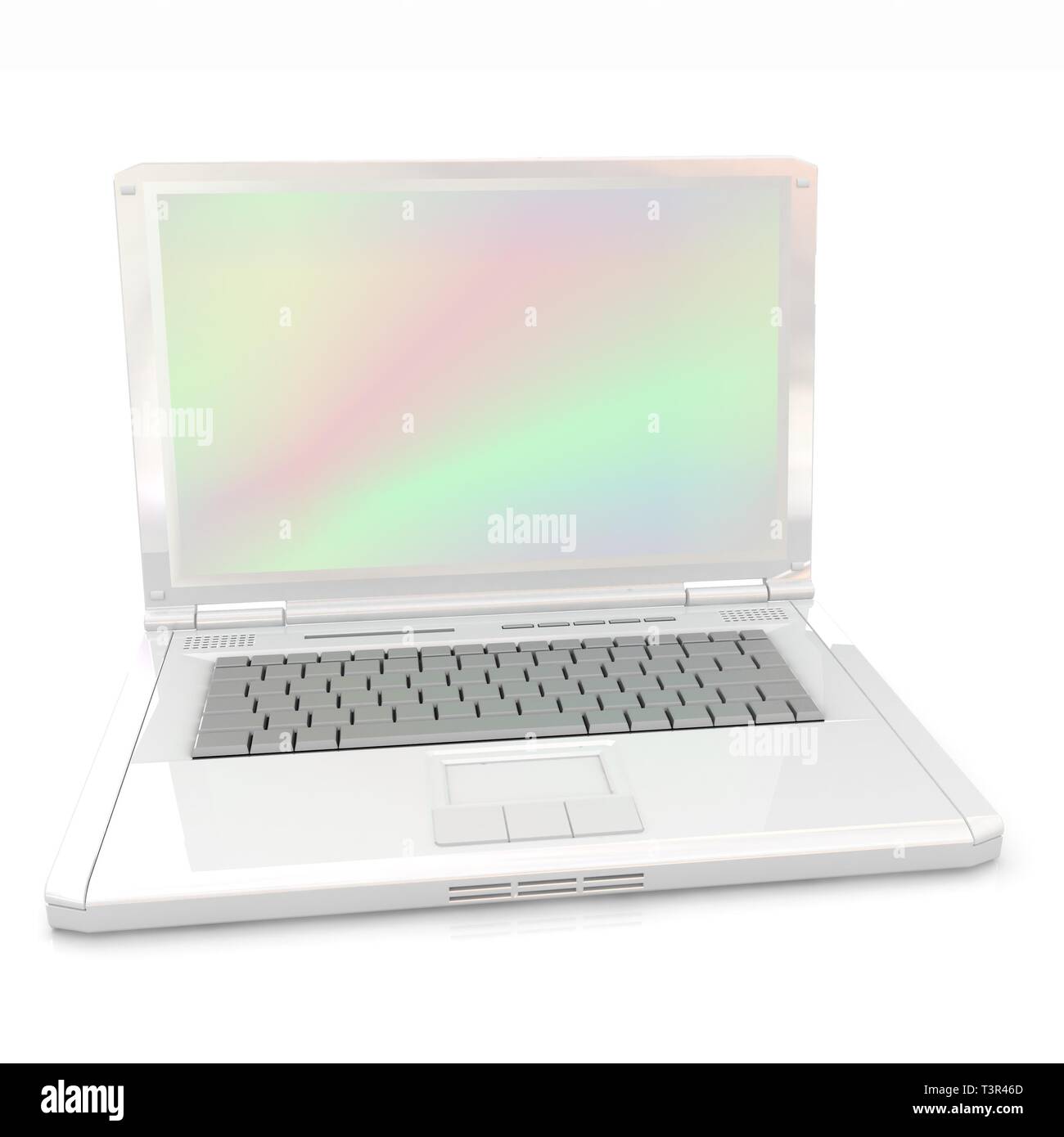Laptop computer. 3d render Stock Photo - Alamy