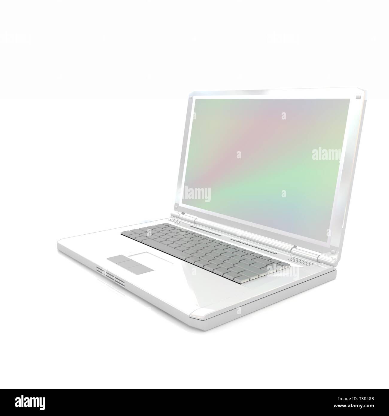 Laptop computer. 3d render Stock Photo - Alamy