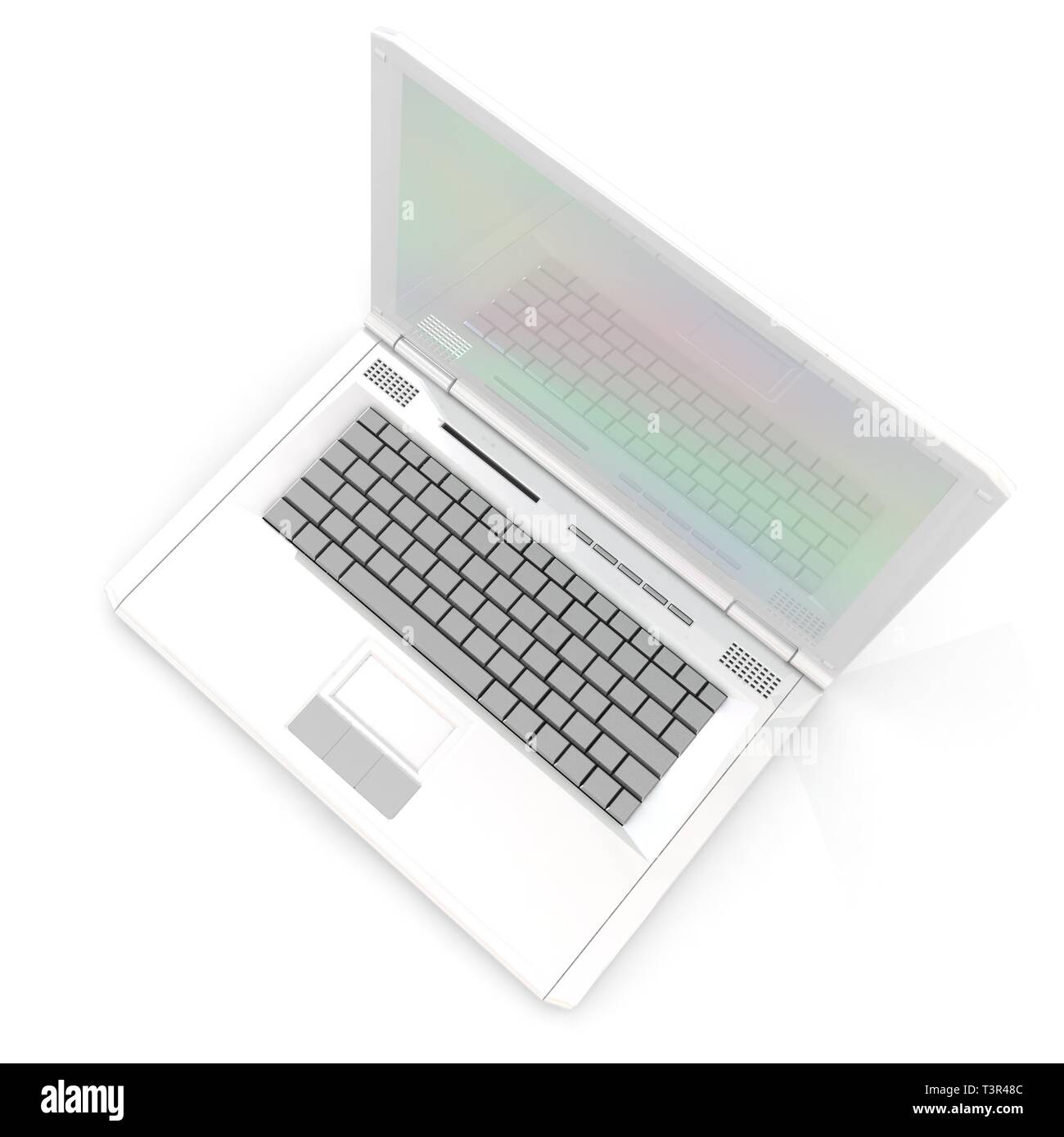 Laptop computer. 3d render Stock Photo - Alamy