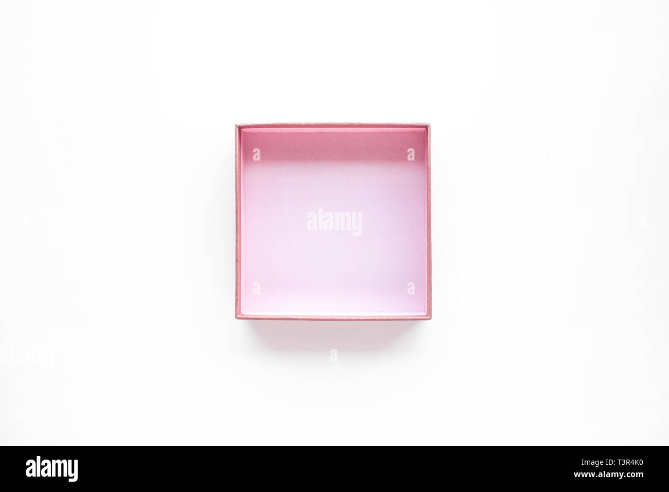 Minimal box open on white background Stock Photo - Alamy