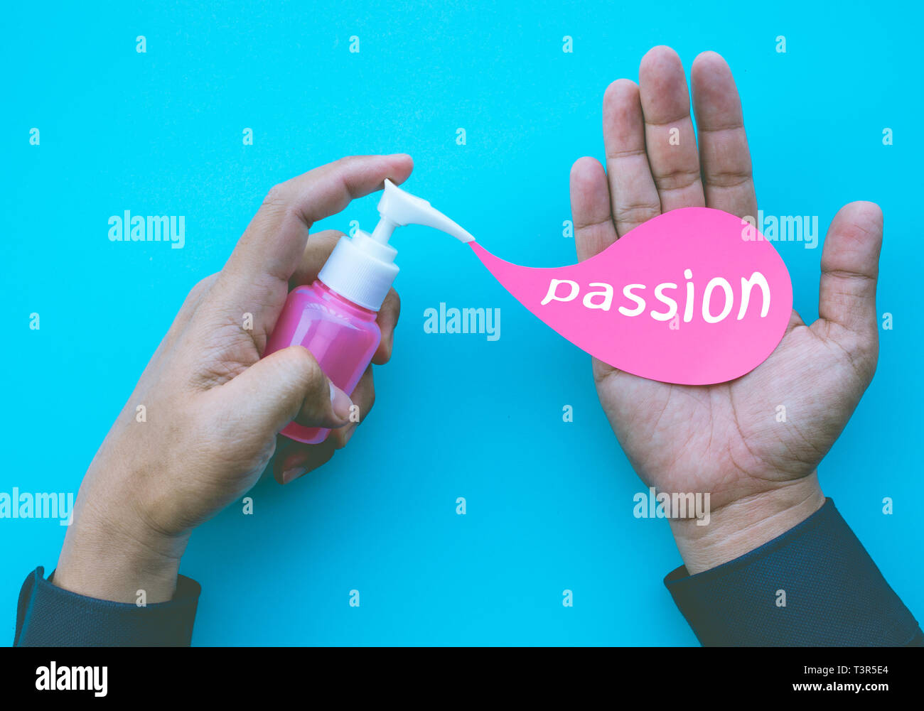 Business creativity with young man making of passion.performance and ...