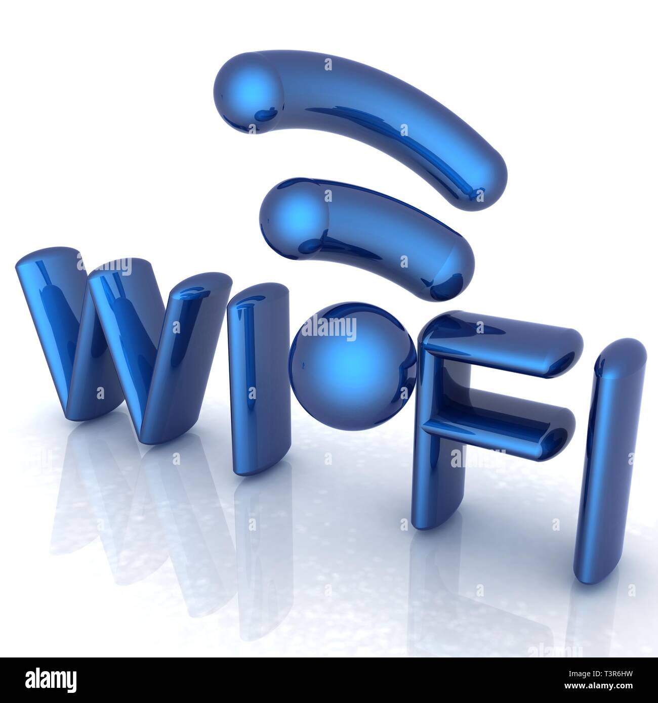 WiFi symbol. 3d illustration Stock Photo - Alamy
