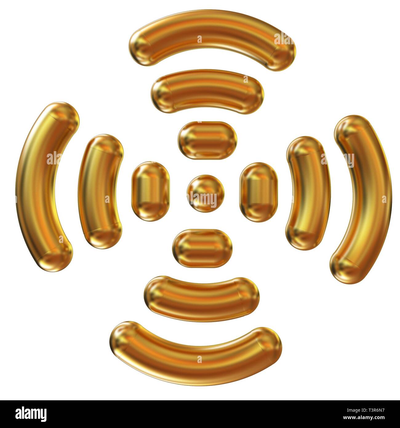 Radio Frequency Identification symbol. 3d illustration Stock Photo - Alamy