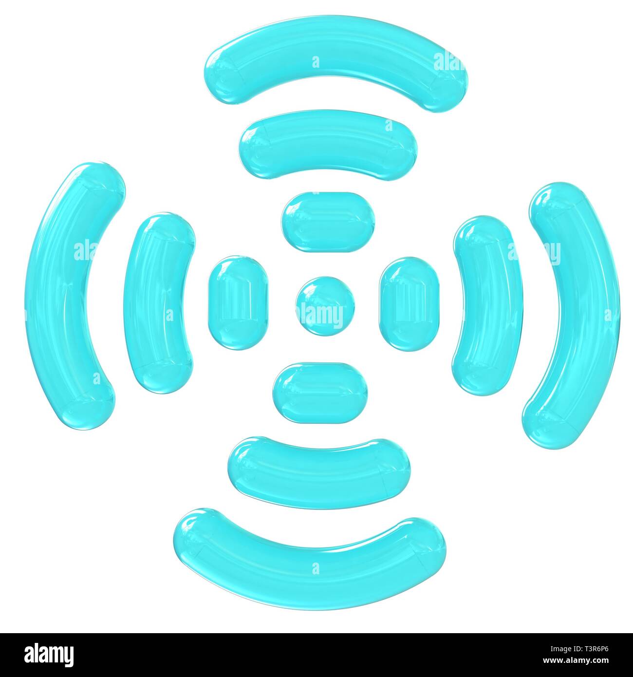 Radio Frequency Identification symbol. 3d illustration Stock Photo - Alamy