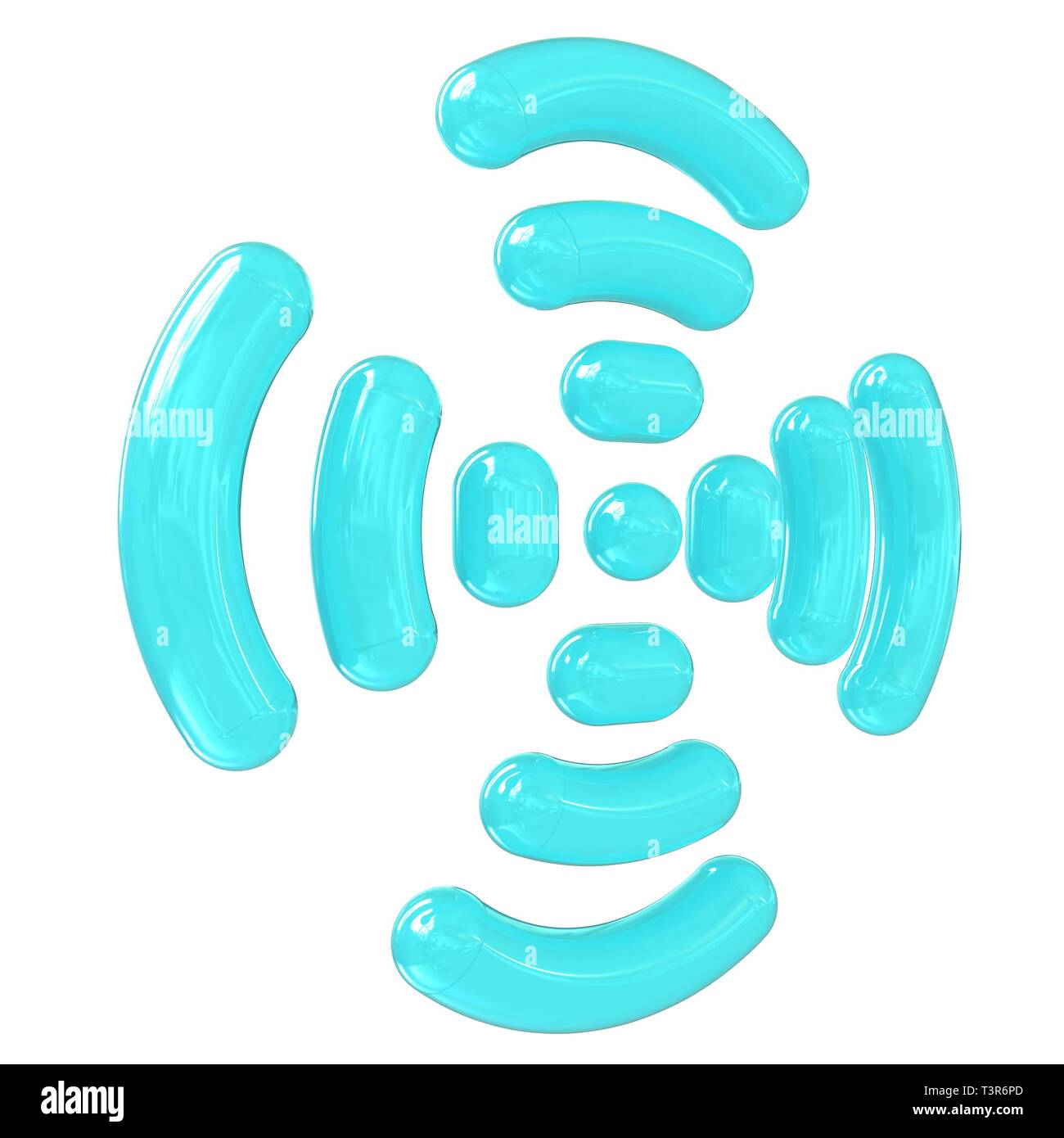 Radio Frequency Identification symbol. 3d illustration Stock Photo - Alamy