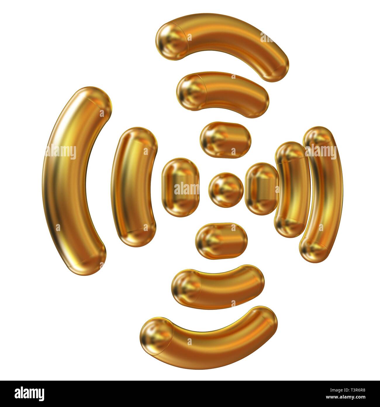 Radio Frequency Identification symbol. 3d illustration Stock Photo - Alamy