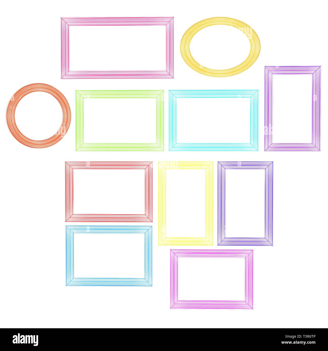 Abstract frames. Conceptual design. 3D illustration Stock Photo - Alamy