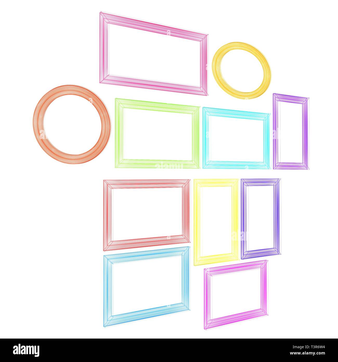 Abstract frames. Conceptual design. 3D illustration Stock Photo - Alamy