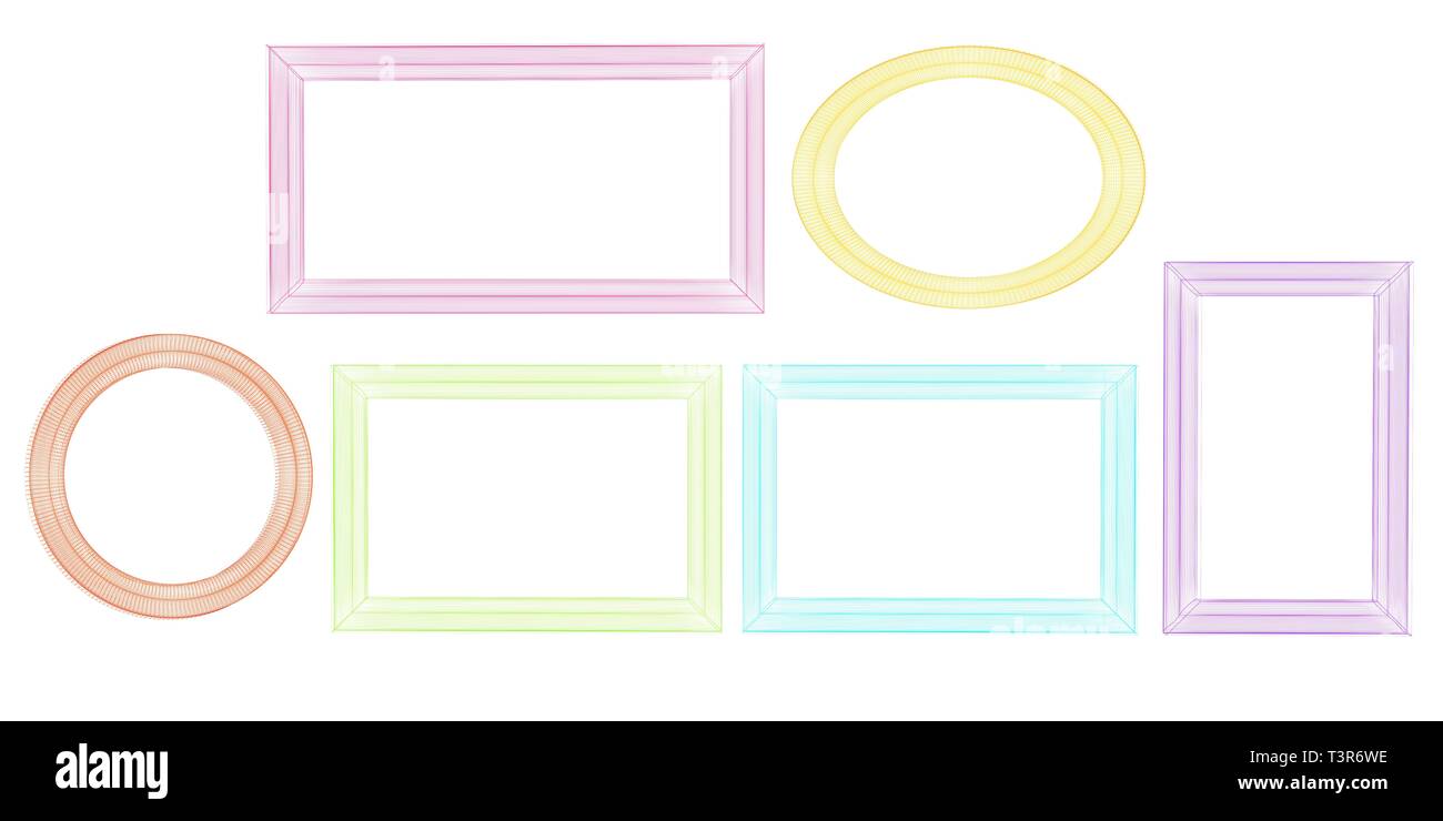 Abstract frames. Conceptual design. 3D illustration Stock Photo - Alamy