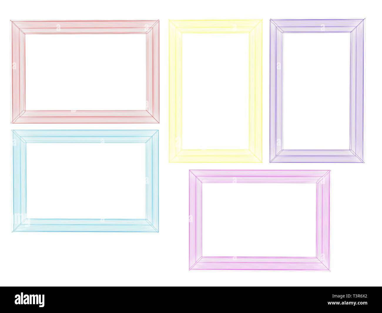 Abstract frames. Conceptual design. 3D illustration Stock Photo - Alamy