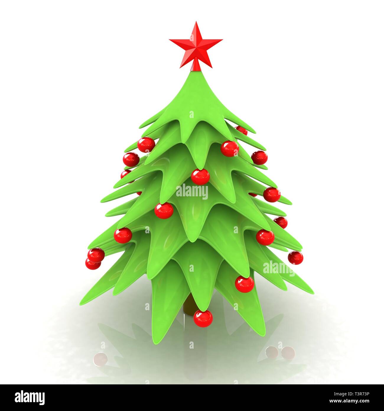 Christmas tree. 3d illustration Stock Photo - Alamy