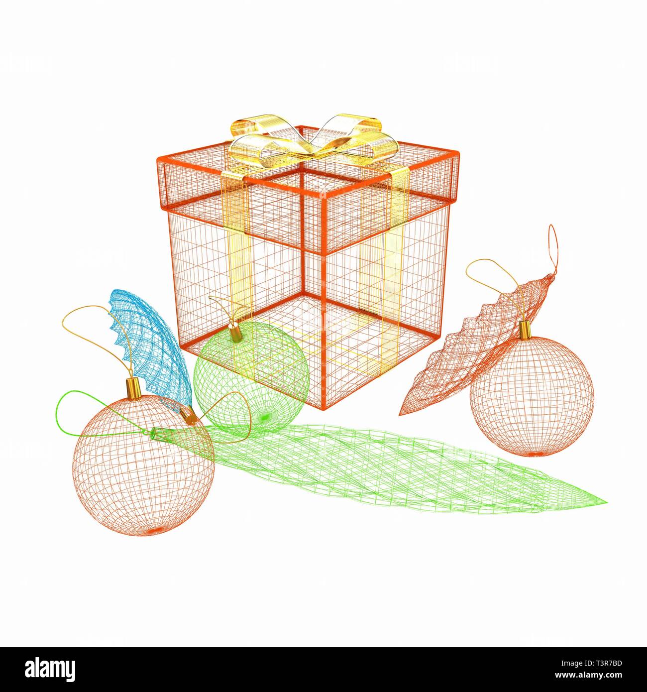 colorful gift box concept. 3d illustration Stock Photo - Alamy