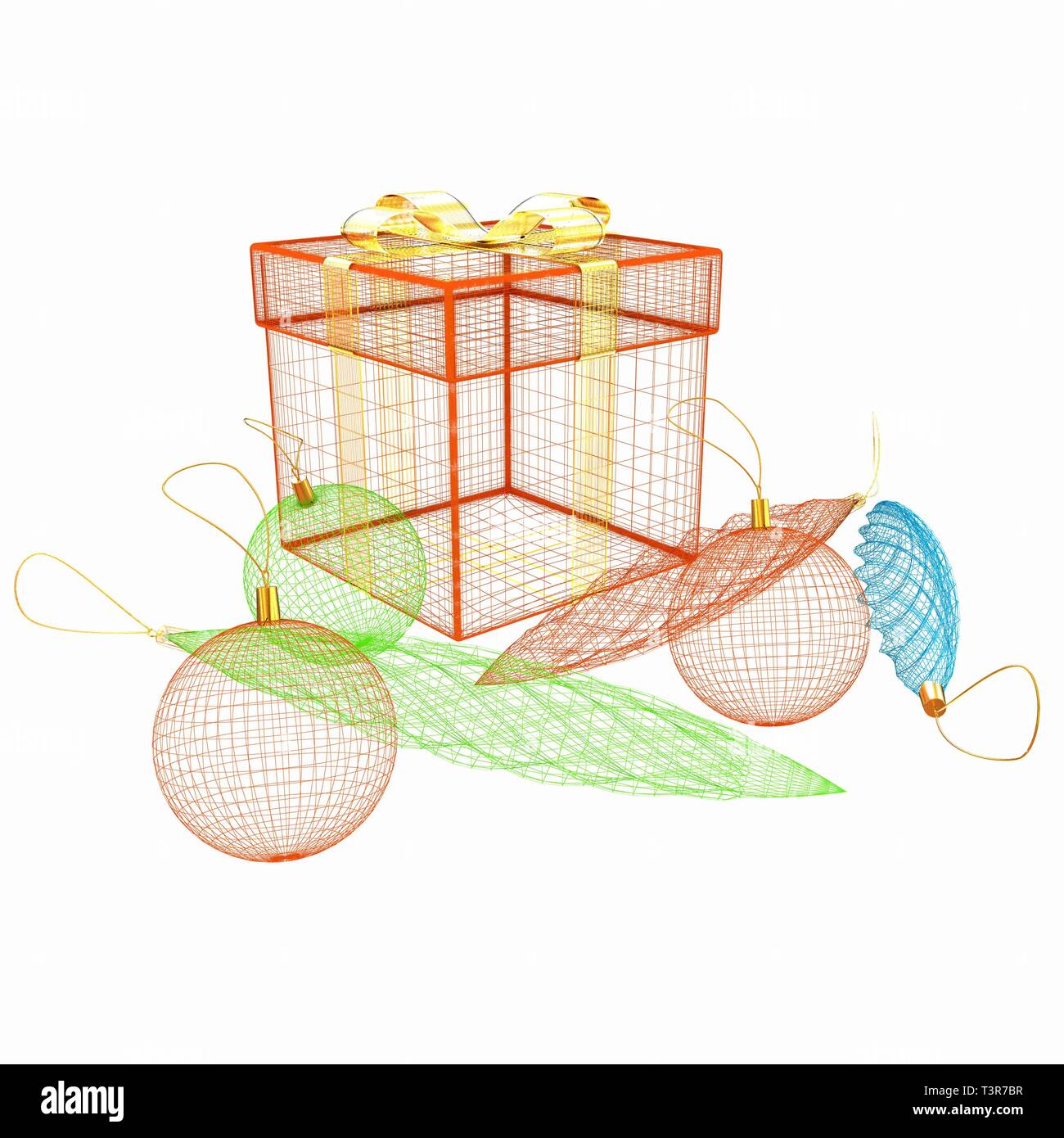 colorful gift box concept. 3d illustration Stock Photo - Alamy