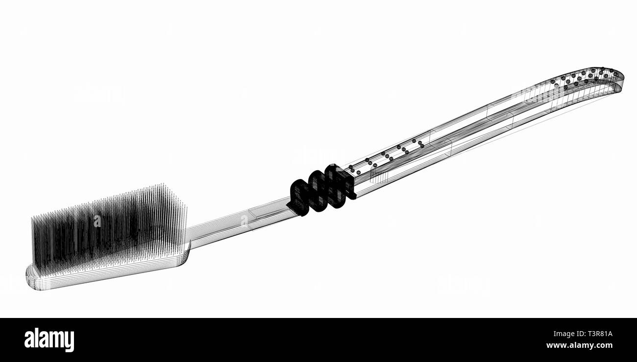 Toothbrush. 3d illustration Stock Photo - Alamy