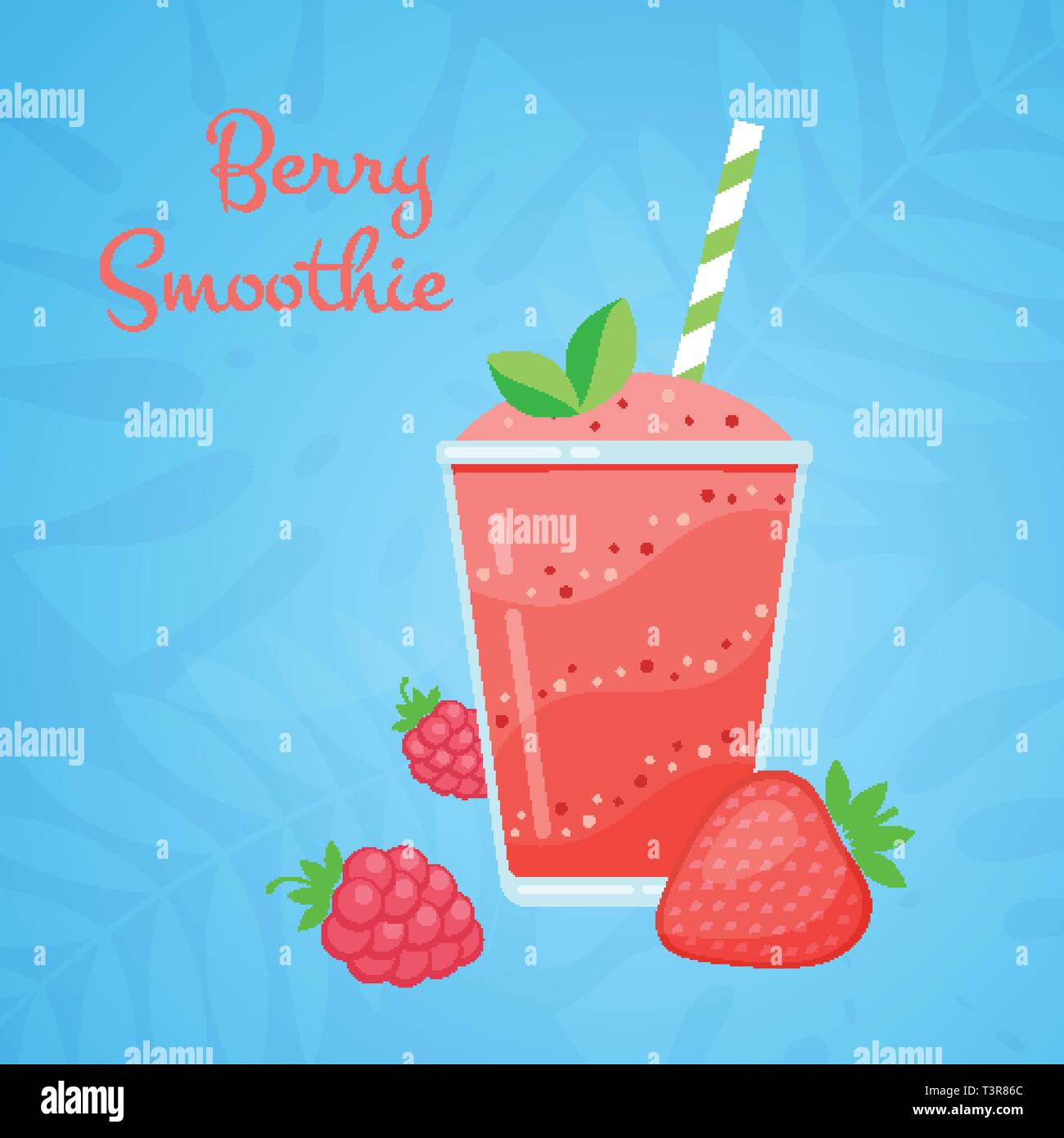 Strawberries square Stock Vector Images - Alamy