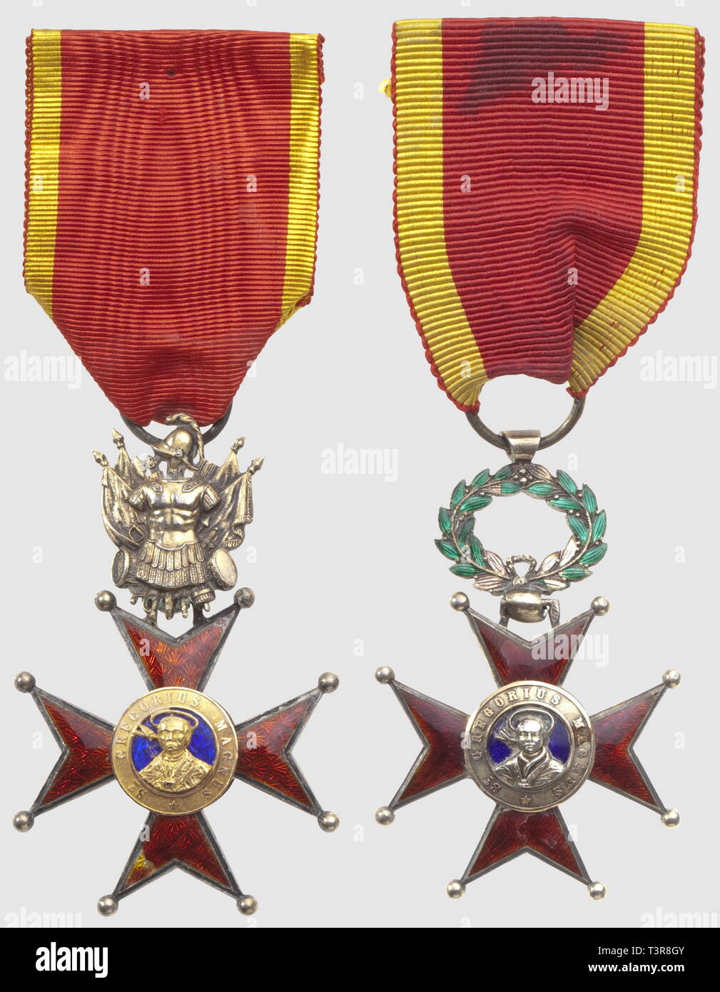 Ordre de Saint Grégoire le Grand, chevalier à titre militaire, vermeil ...