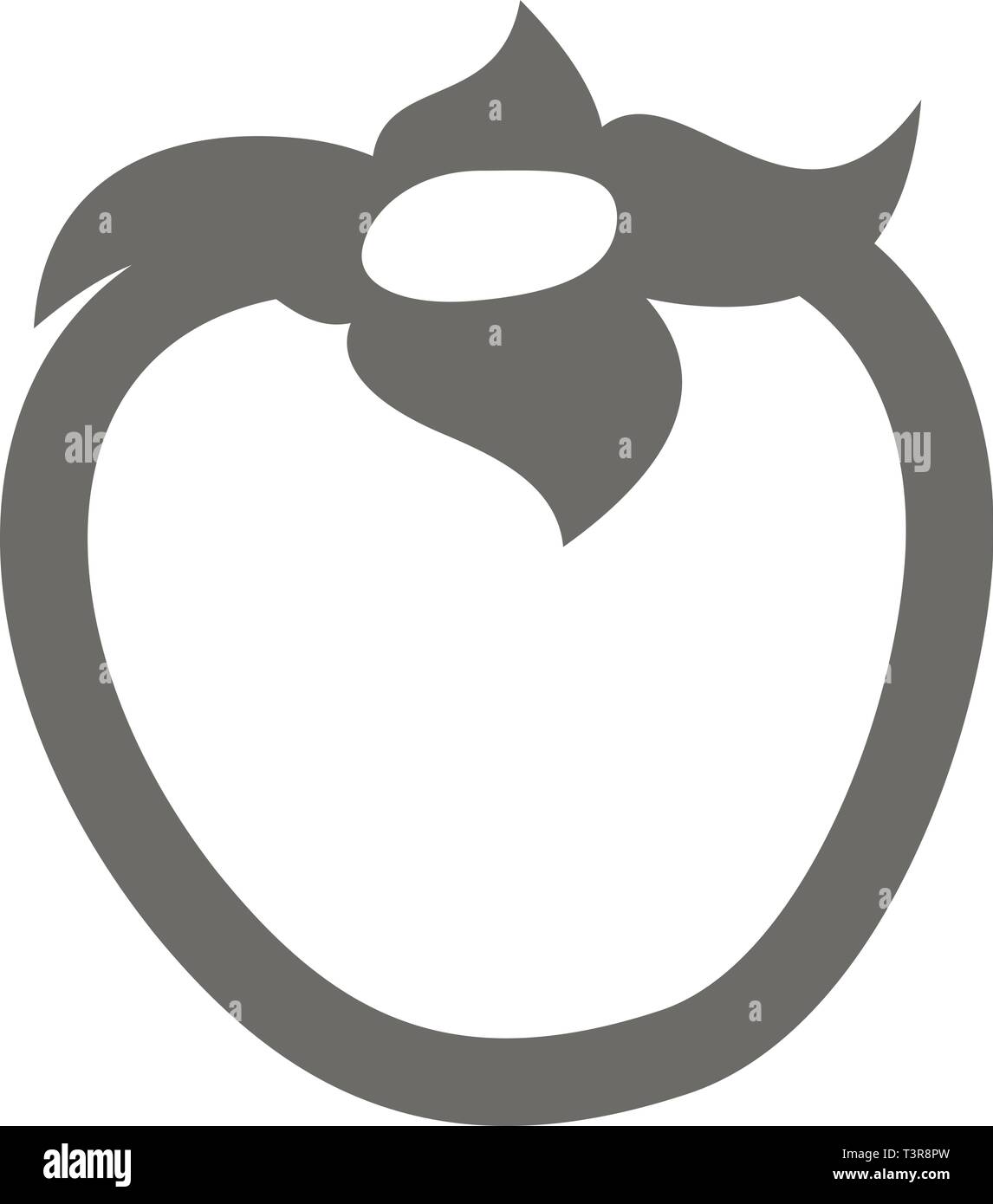 Persimmon outline icon. Persimmon tropical fruit sign. Vector ...