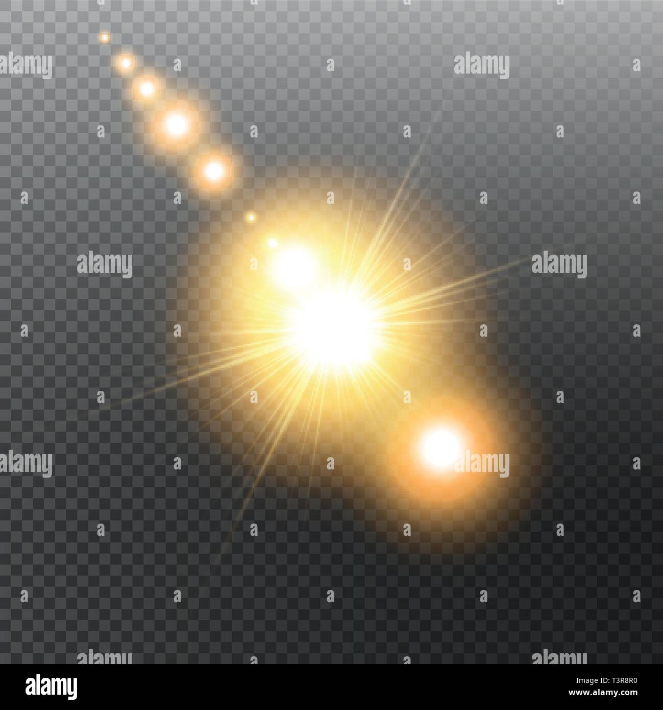Vector transparent sunlight special lens flare light effect. Sun ...