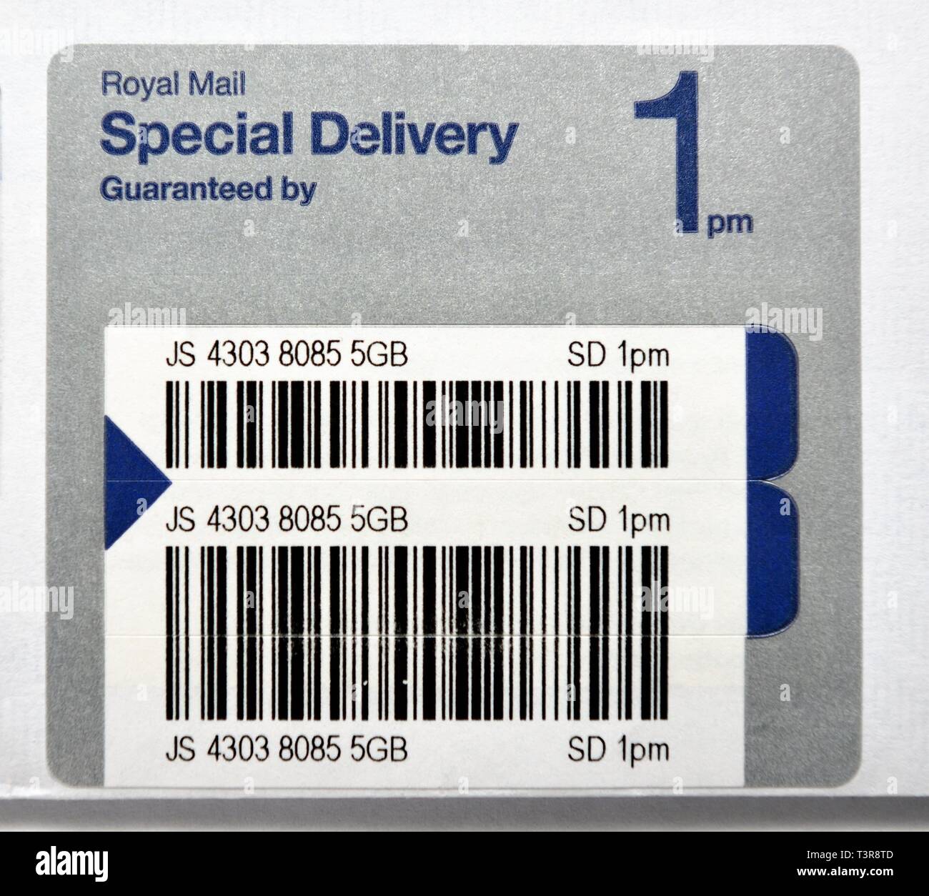 Royal Mail Special Delivery Guaranteed By 1pm Stock Photo Alamy