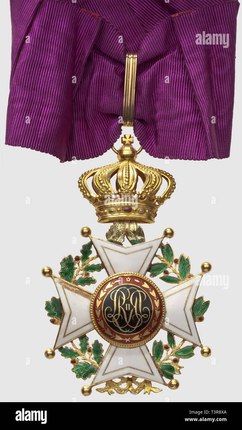 Ordre de Léopold, Commandeur, modele civil, en or, dans son coffret de ...