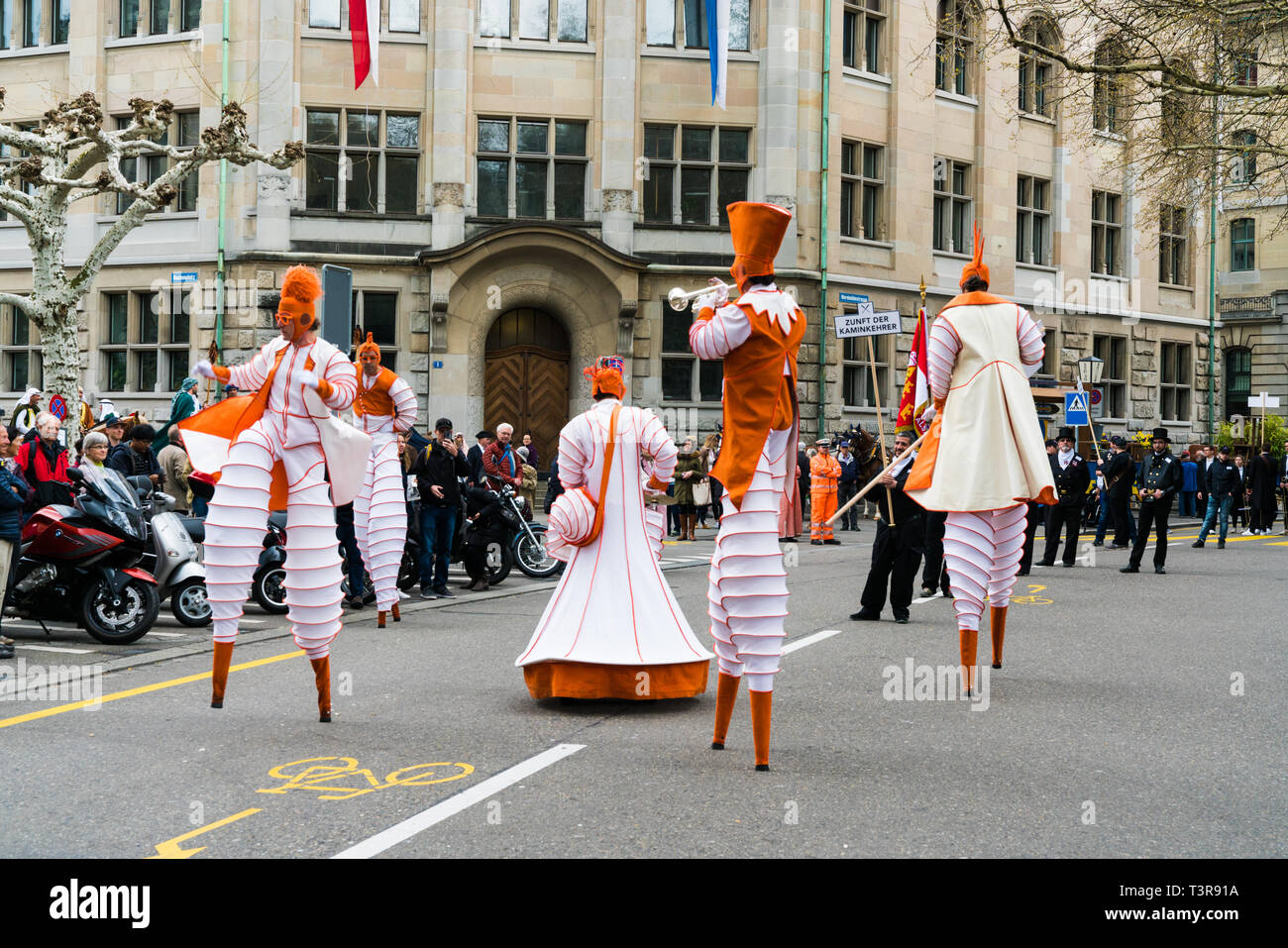 Zurich, ZH / Switzerland - April 8, 2019: the traditional spring ...
