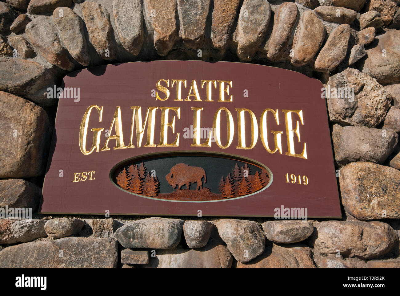 Custer state park sign south hi-res stock photography and images - Alamy