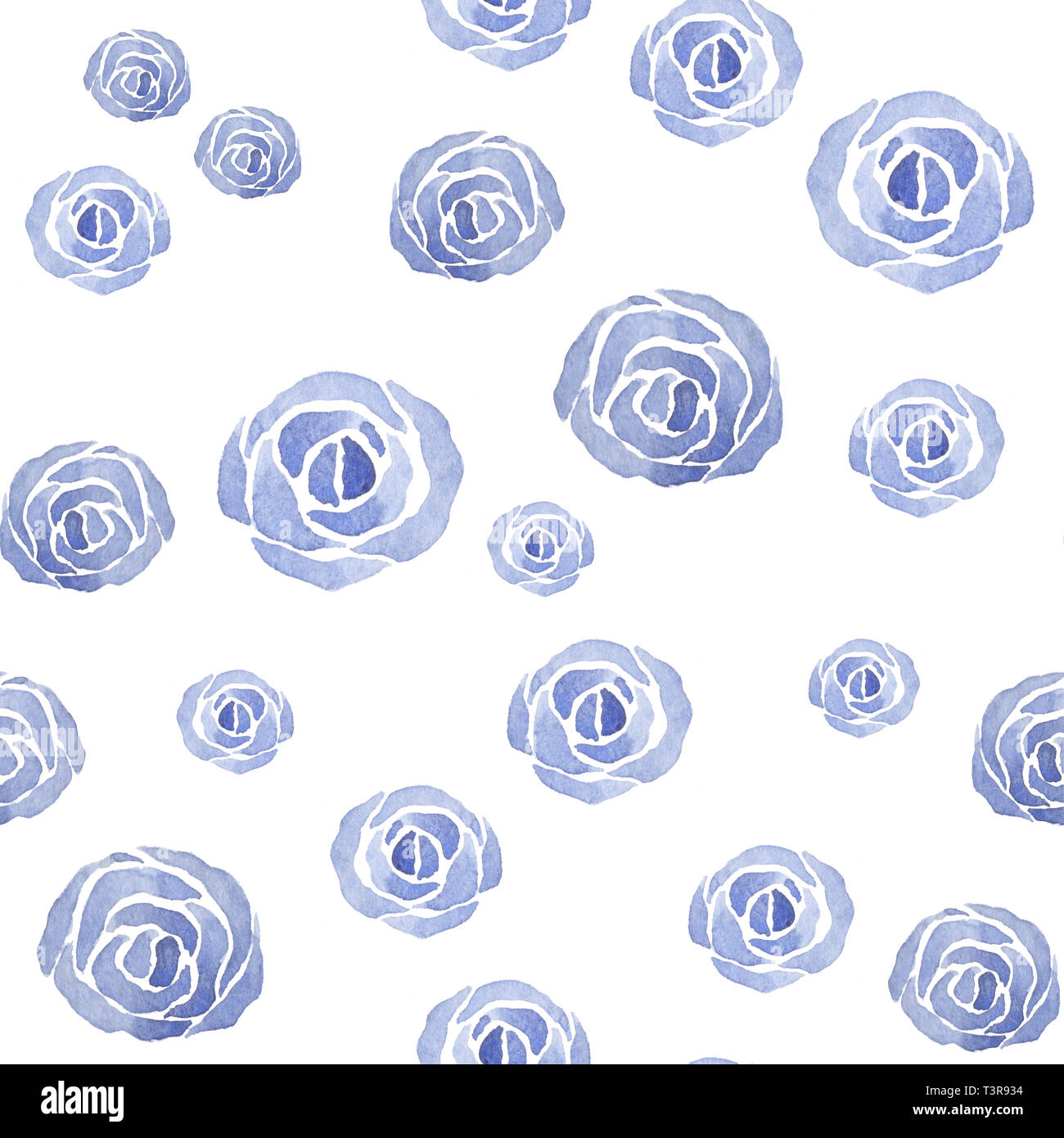 Blue Rose Pattern Background