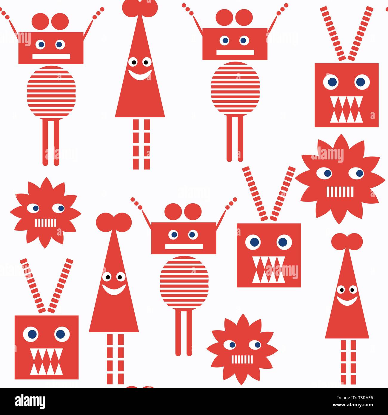 Robots seamless pattern. it is located in swatch menu, vector Stock Vector Image & Art - Alamy