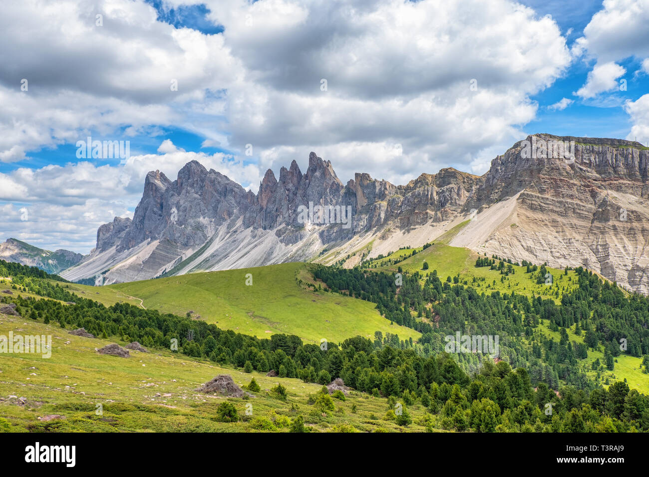 Scenic view at a mountain ridge in the dolomites Stock Photo - Alamy