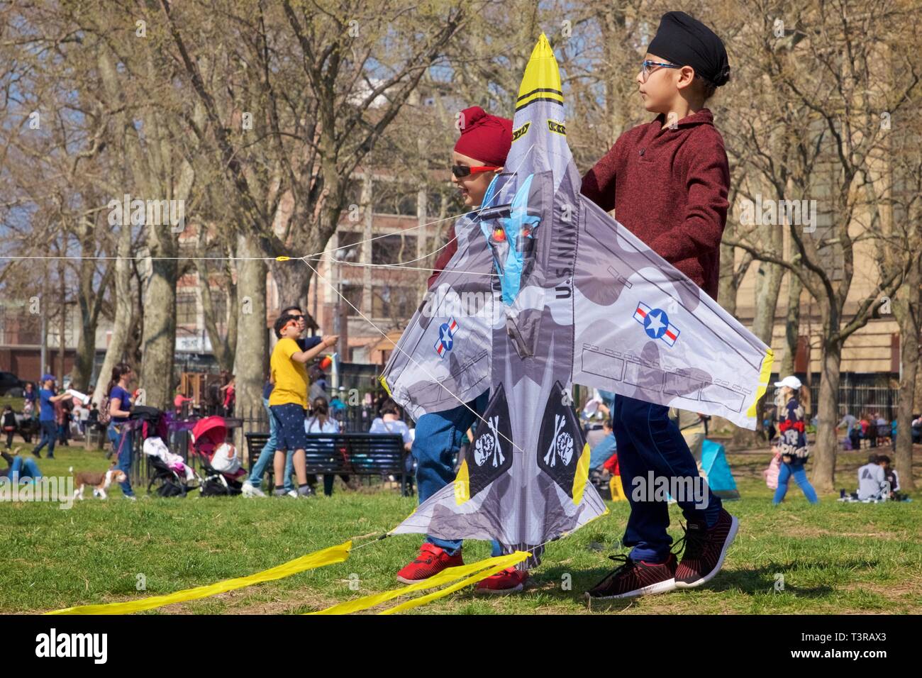 Philadelphia, PA, USA - April 6, 2019: All ages and multi-ethnicities ...