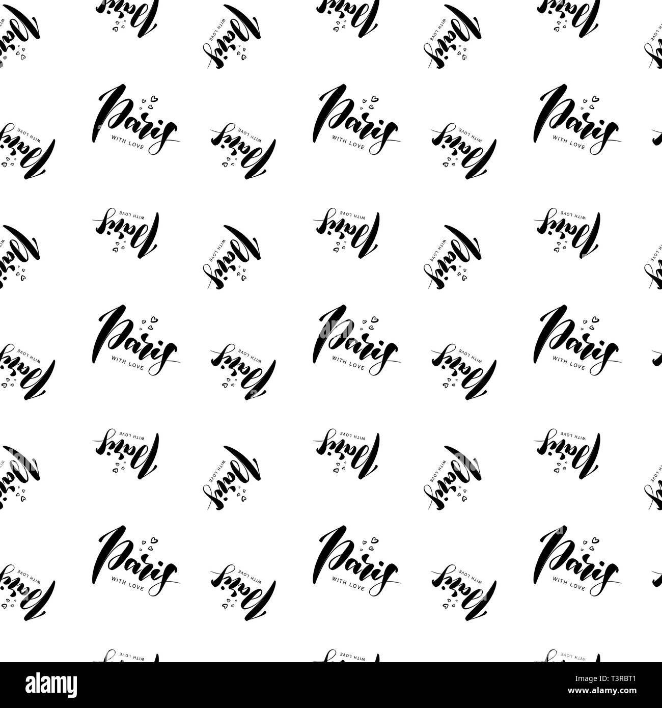 Hand lettering pattern Paris. Handlettering background for paper ...