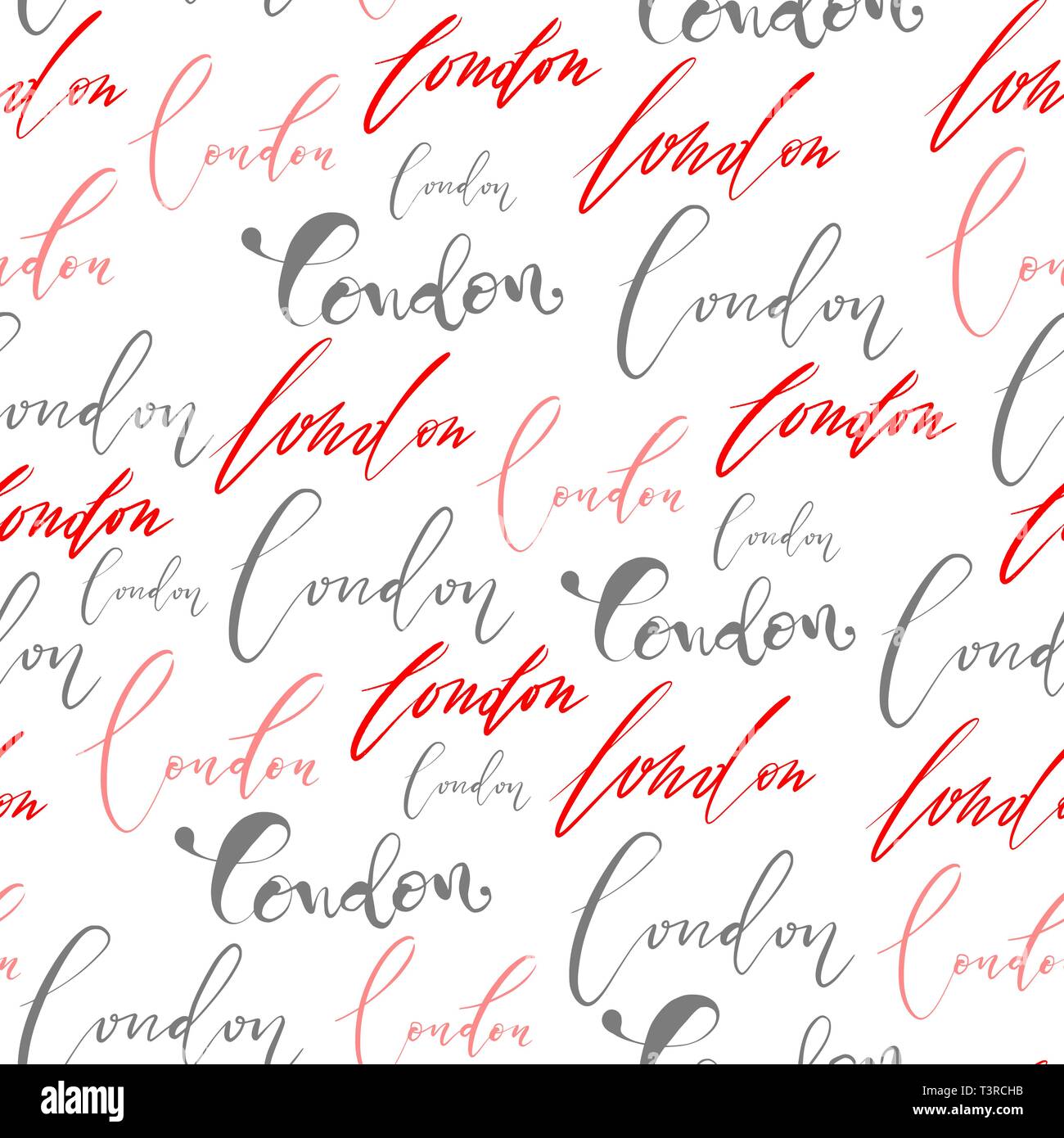Handlettering London pattern. Seamless pattern with name of city. Ink ...
