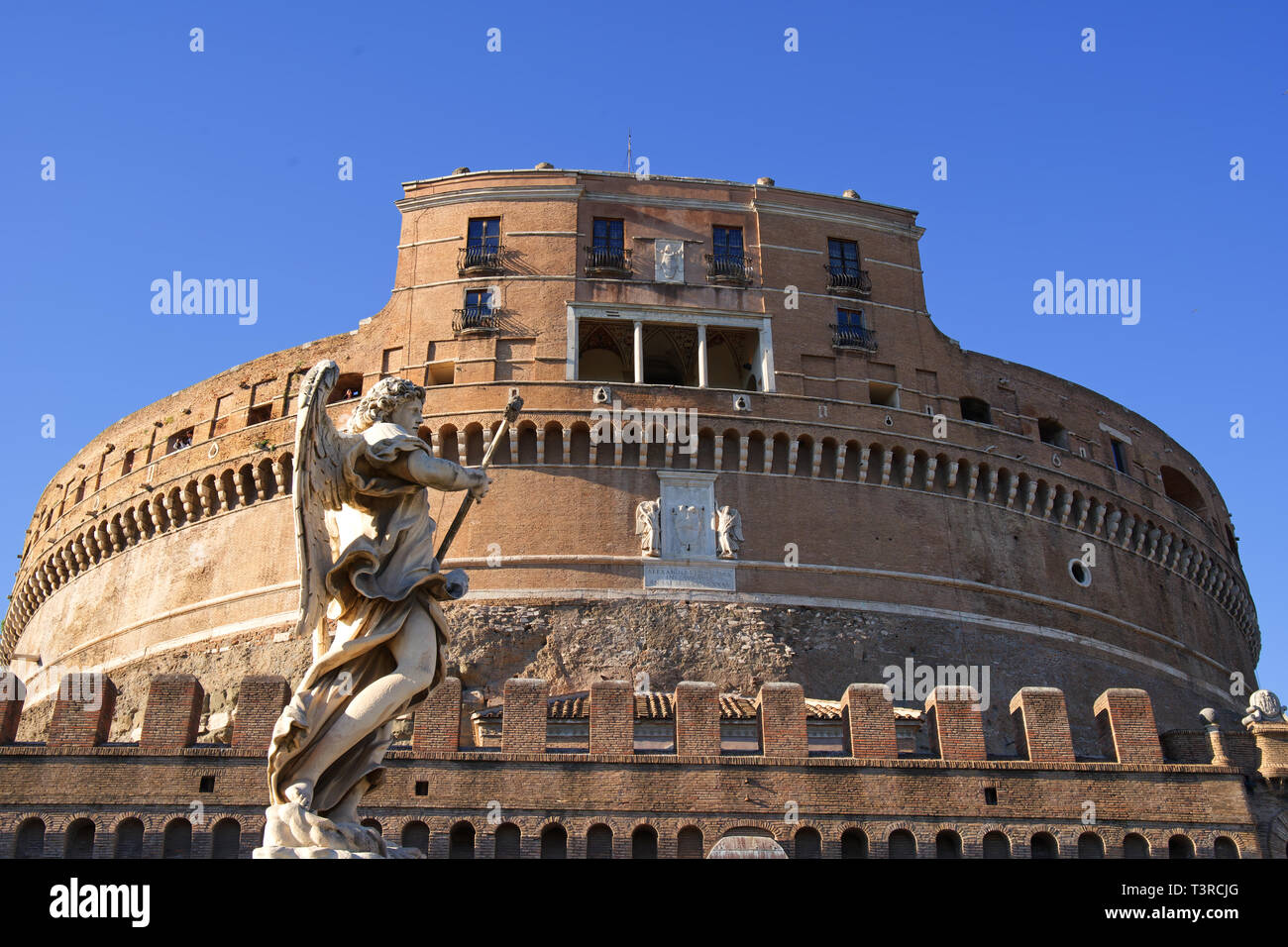 Rome, Italy. Castle Sant Angelo, built by Hadrian emperor, ancient ...