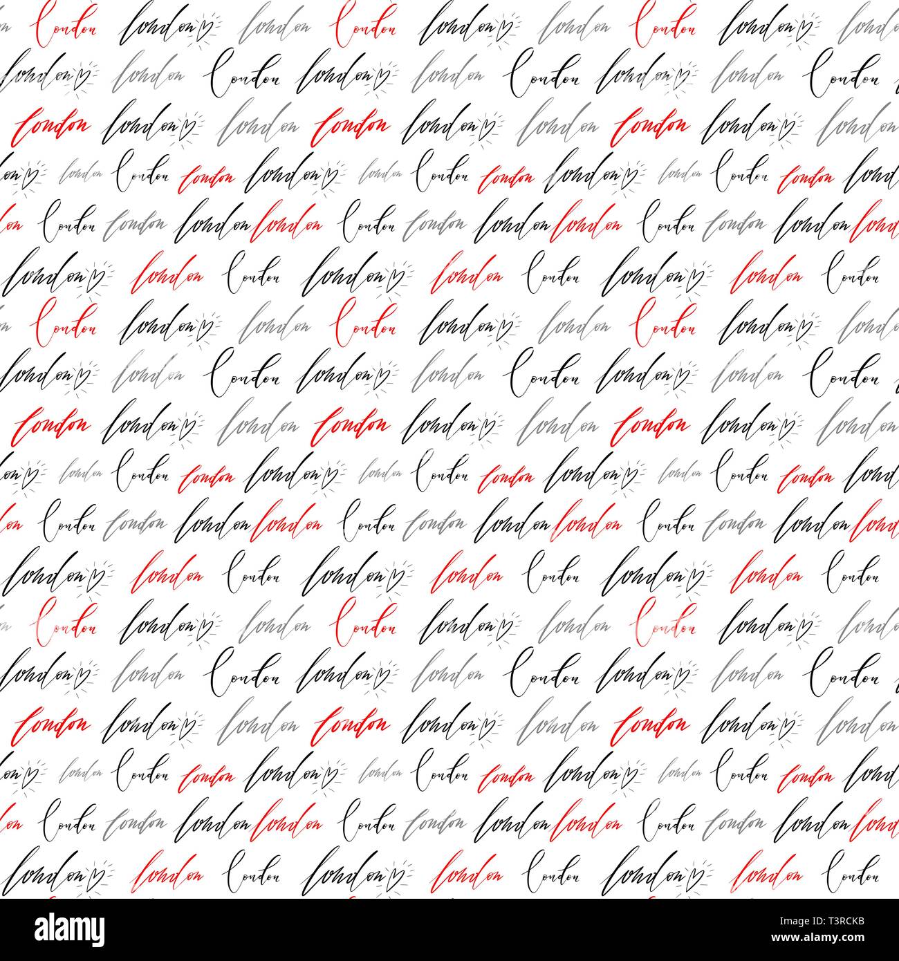 Seamless pattern with hand drawn London. Hand drawn lettering ...