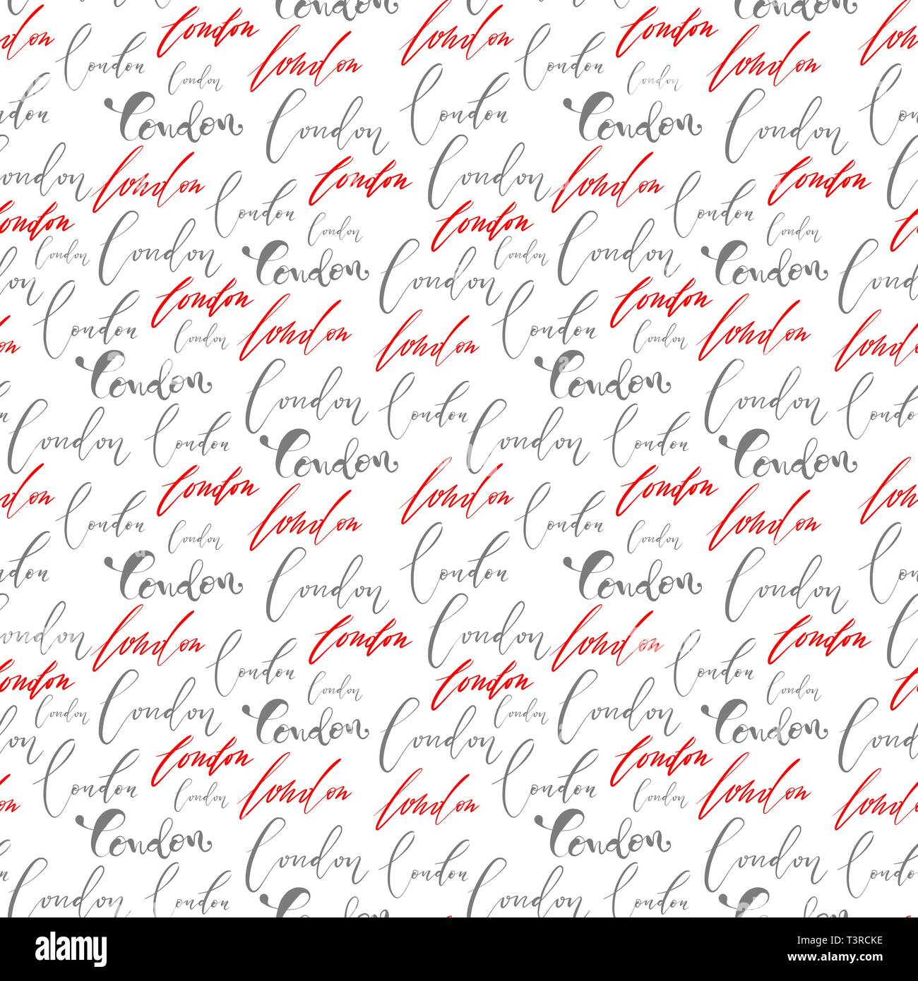 Handlettering London pattern. Seamless pattern with name of city. Ink ...