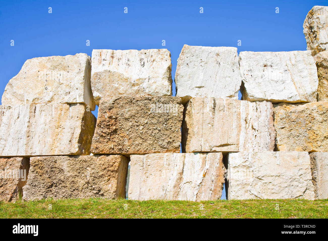 Large overlaid stone blocks background Stock Photo - Alamy
