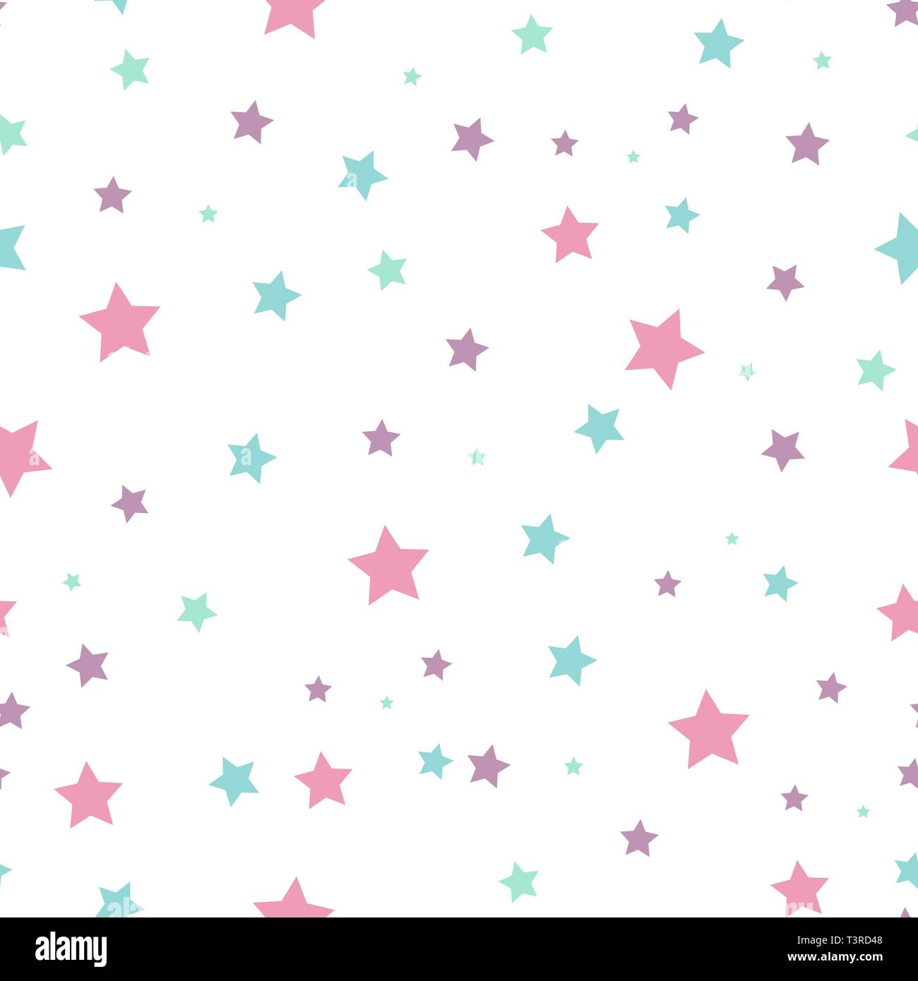 Seamless abstract pattern with pink and blue sharp stars on white ...