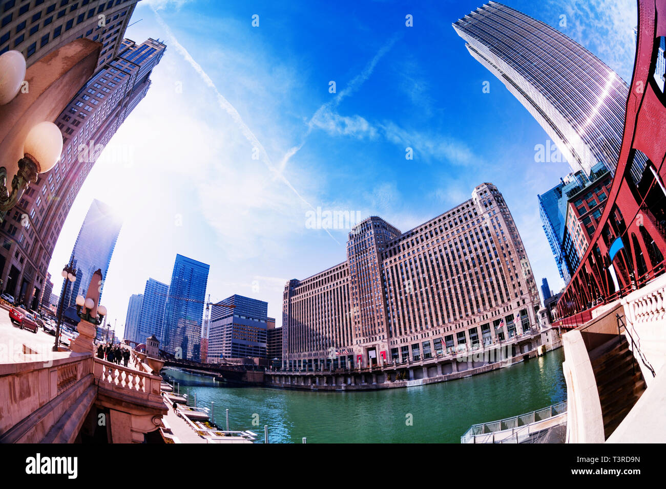 Downtown chicago main street hi-res stock photography and images - Alamy