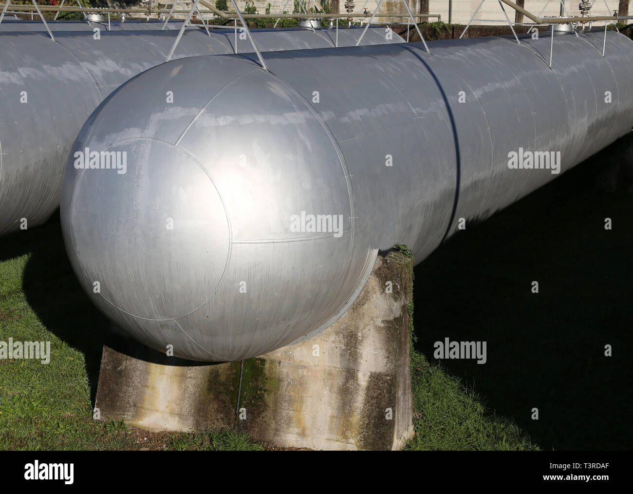 tanks for storing methane gas in the industrial plant Stock Photo - Alamy