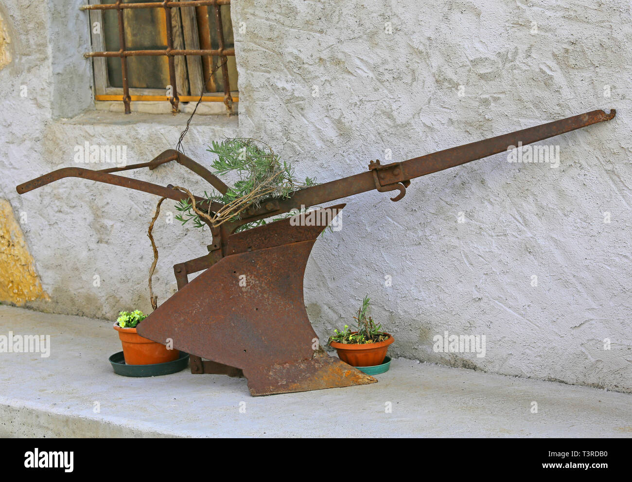 Old rusty plough on farm hi-res stock photography and images - Alamy