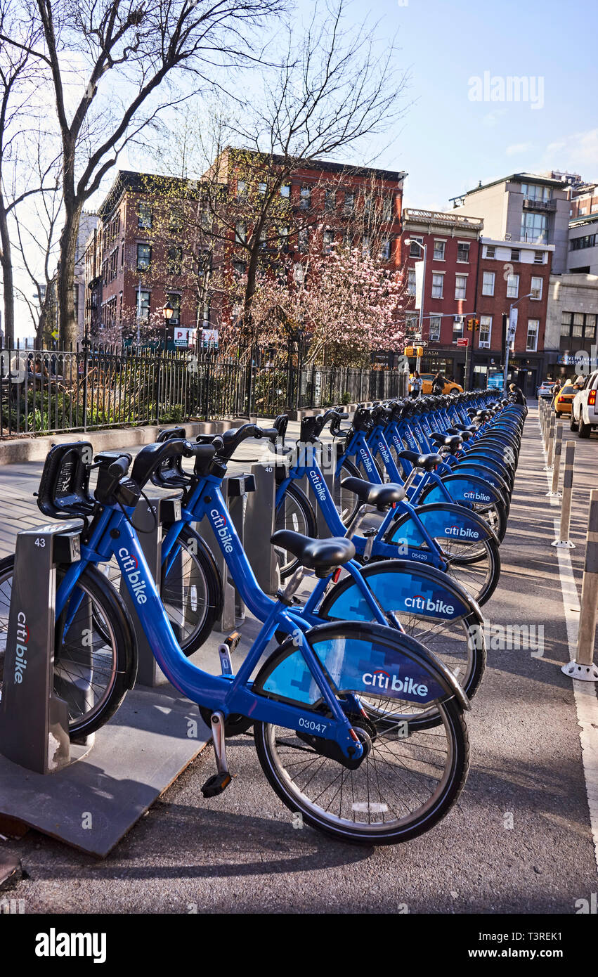 Citi Bike station in Chelsea in Gansevoort st Stock Photo - Alamy