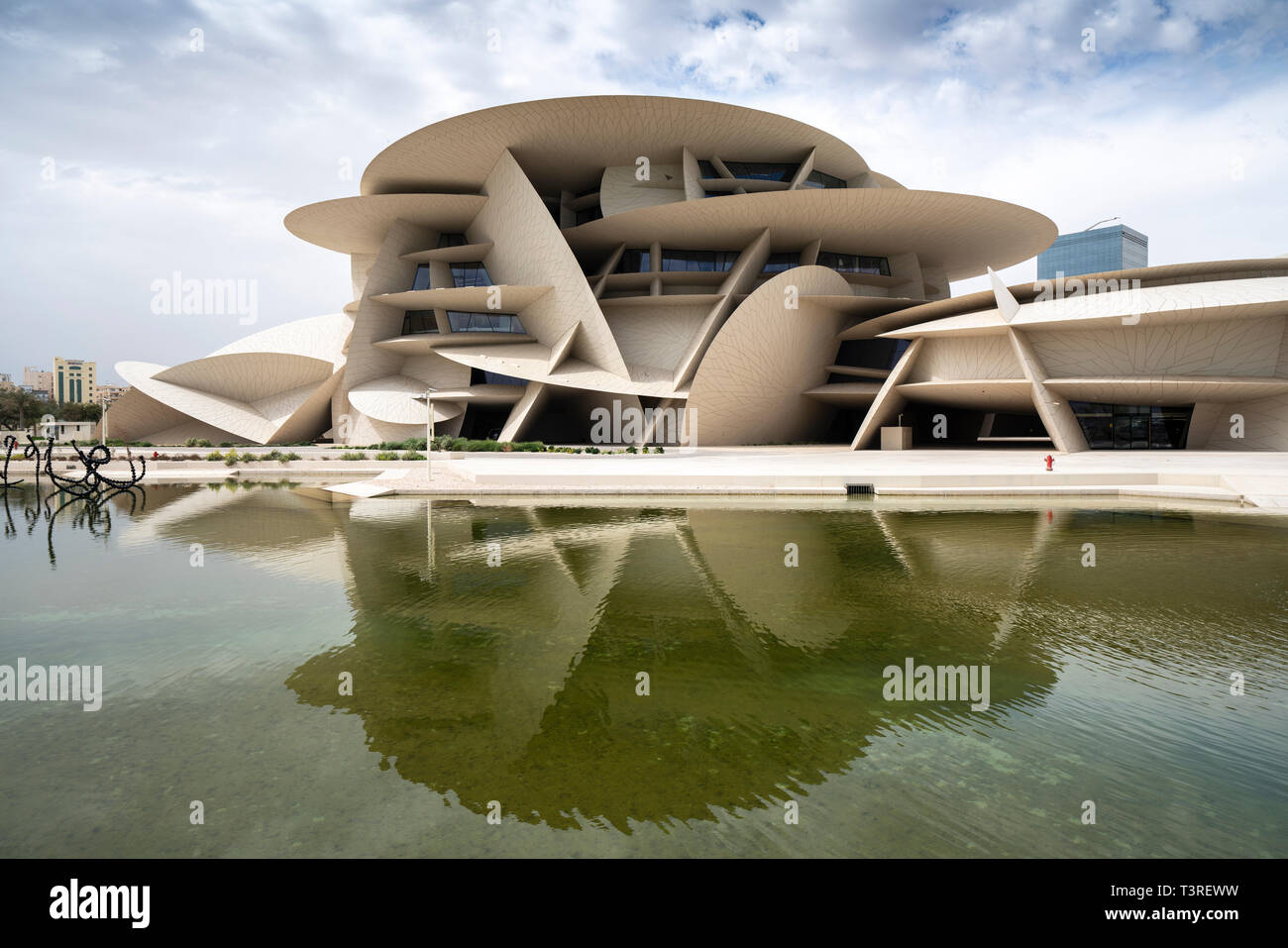 View of new National Museum of Qatar in Doha , Qatar. Architect Jean ...
