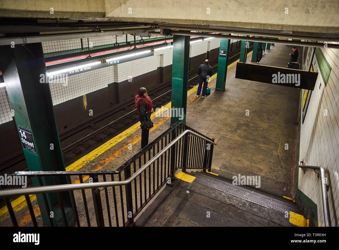 MTA subway station at 14th street in Manhattan Stock Photo - Alamy