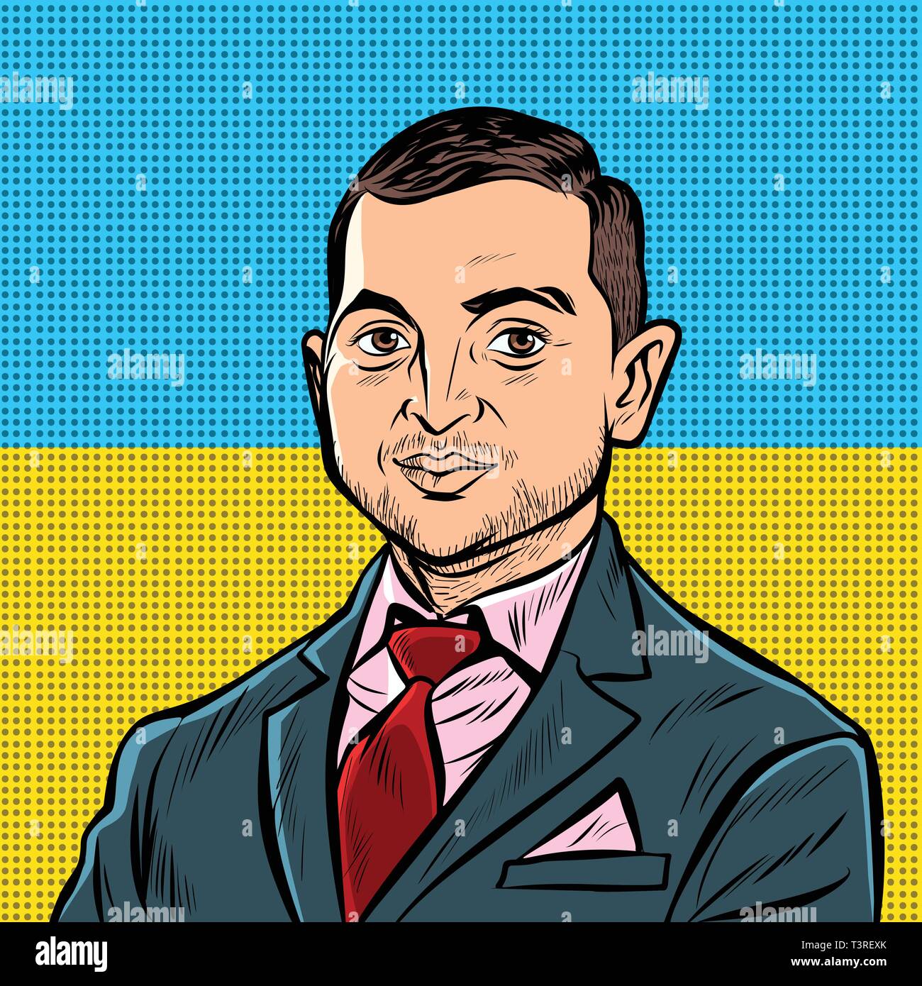 Volodymyr zelensky portrait Stock Vector Images - Alamy