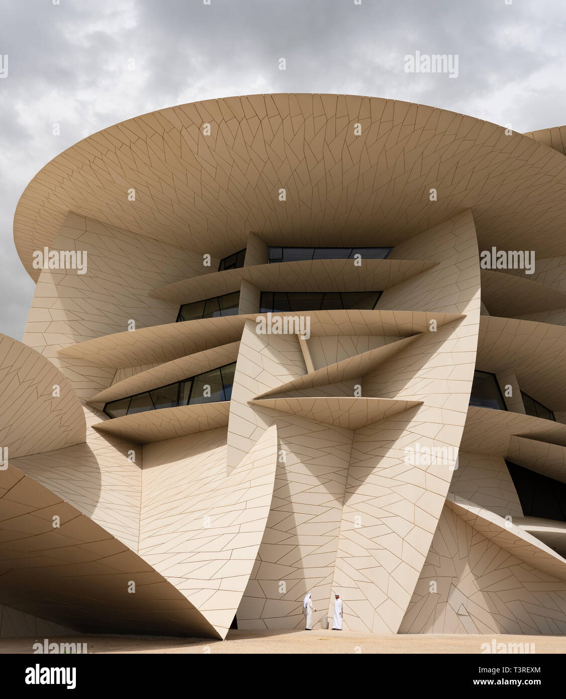 View of new National Museum of Qatar in Doha , Qatar. Architect Jean ...