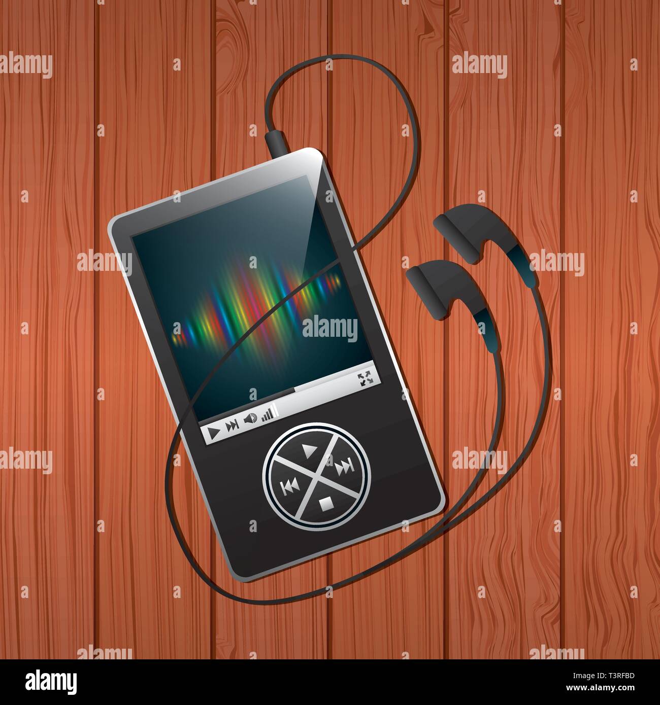 Headphone music waves Stock Vector Images - Alamy